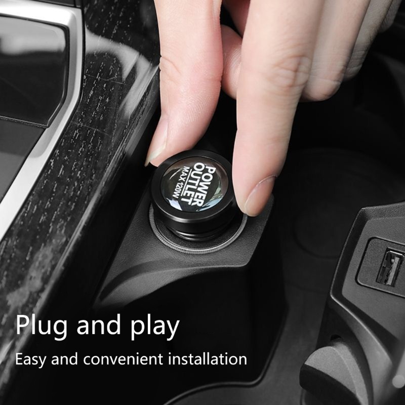 Metal 12V Power Socket Plug Cover Universal Car Outlet Cover | eBay ...