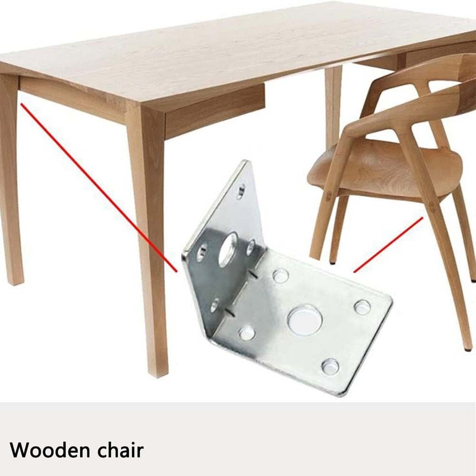 10/20Pcs Reinforced Brackets Heavy Duty Galvanised Corner Brackets ...