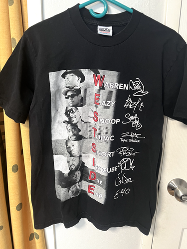 VTG 90s West Side Rap Tee Signatures Mens Med Eazy Snoop 2Pac Dre TuPac ...