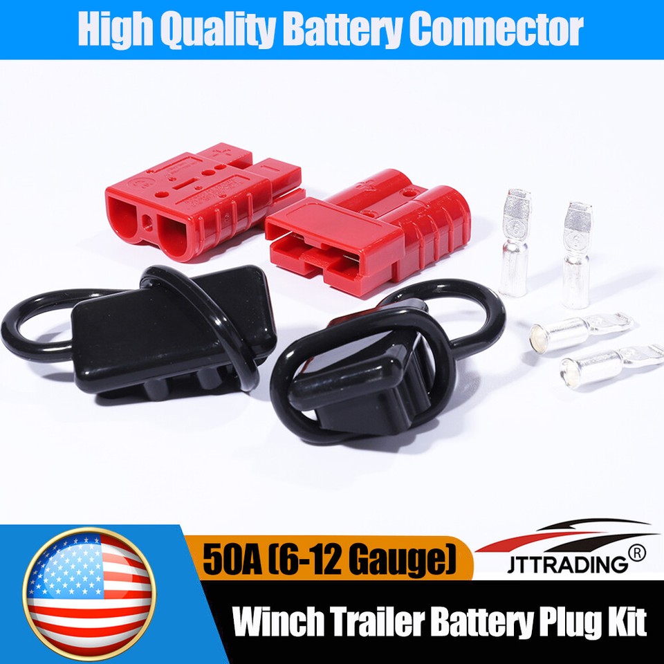 50A/175A/350A Battery Quick Connector Kit Plug Connect Disconnect Winch ...