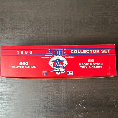1988 Score Baseball Premier Complete Factory Sealed Set 660 Cards + 56 ...