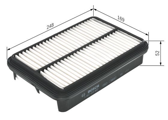 Air Filter Fits MITSUBISHI ASX GA 1.8d 10 to 16 4n13 Bosch 1500a286 ...