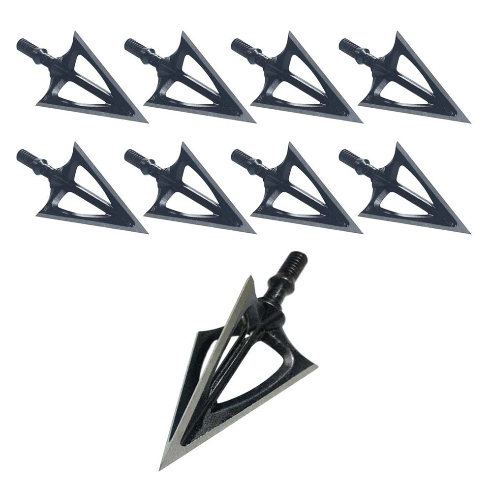 6/12pcs Black Archery Fixed 100Grain Broadhead Sharp ArrowHead ...