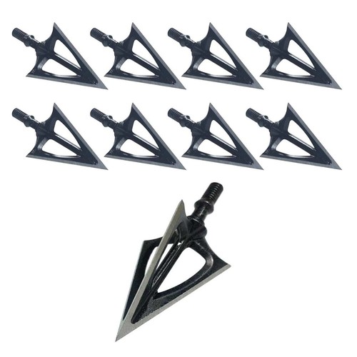 6/12pcs Black Archery Fixed 100Grain Broadhead Sharp ArrowHead ...