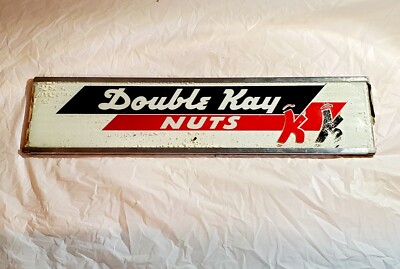 Vintage Double Kay Nuts Glass Sign | eBay