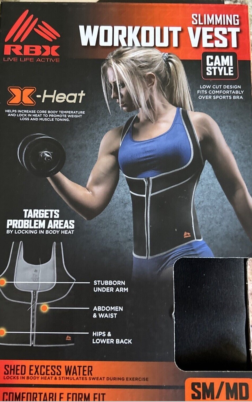 RBX Slimming Workout Vest SM/MD X-Heat Technology Cami Style Trimming ...