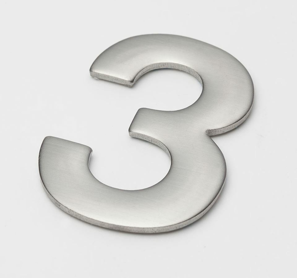 50mm Stainless Steel Mode Numerals Number for Door Letterbox Wall Stick ...