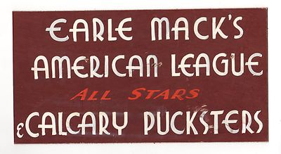 1936 NHL Hockey & MLB Baseball Barnstorming Poster/Sign RARE | eBay