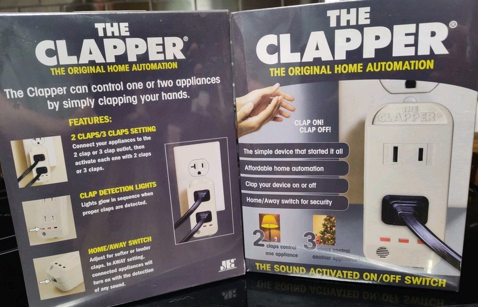 The Clapper Sound Activated On/Off Clap Switch Factory Sealed Brand New ...