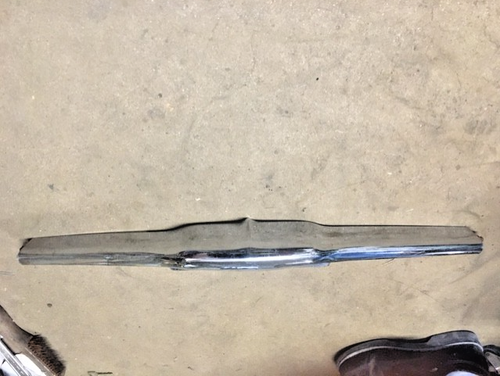 ORIGINAL 1953 CHEVY CAR REAR CENTER BUMPER BAR WITH LICENSE PLATE ...