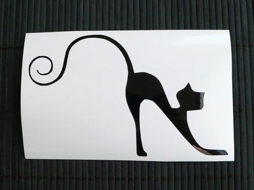 CAT BLACK sticker kitten wall sticker decal vynil vinyl black cat car ...