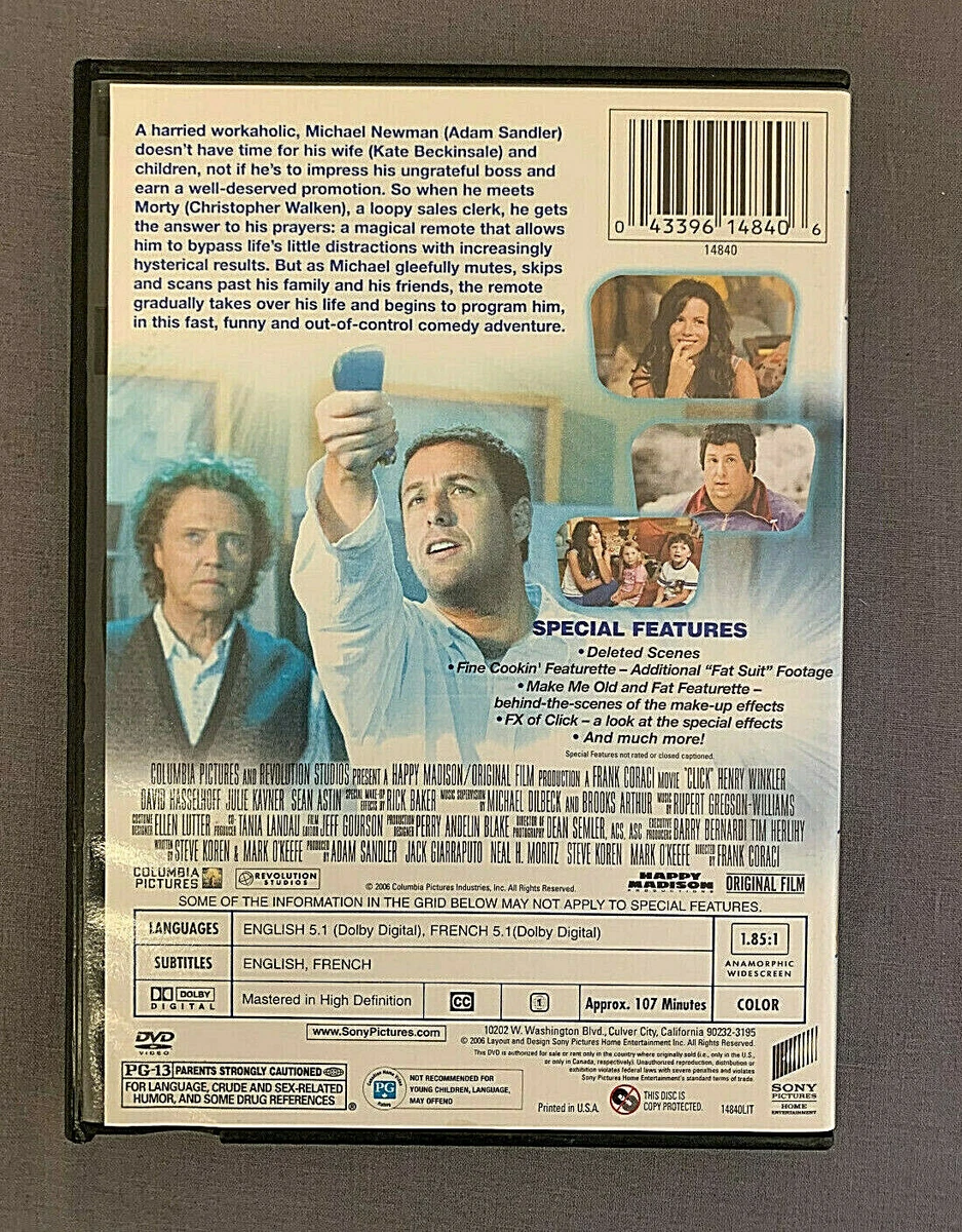 Click 2006 Dvd Case
