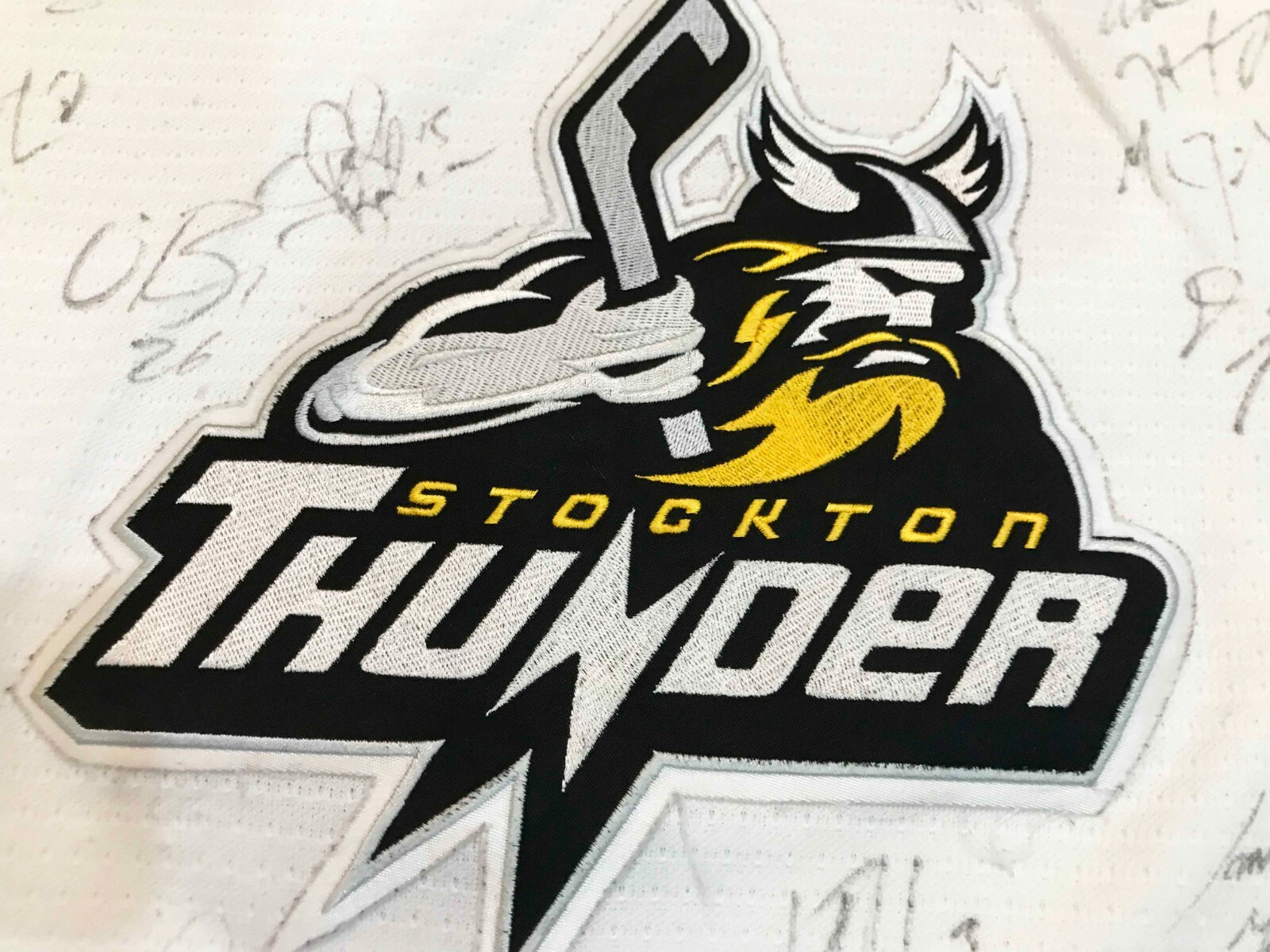 SP Sportswear Stockton Thunder ECHL Hockey Jersey Man XL White Canada ...