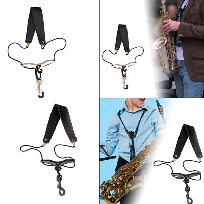 Sax Neck Strap Belt Metal Hook Adjustable for Saxophone Alto Beginners ...