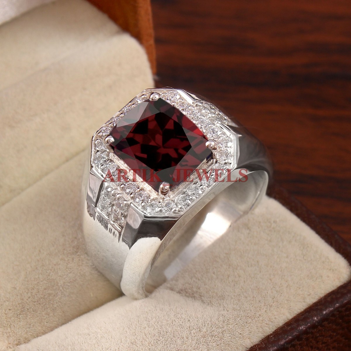 Garnet Rings For Men Mens Red Discount Garnet Rings