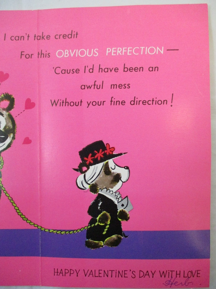 Rust Craft Valentine Card For My Wife with Thanks Vintage Funny ...