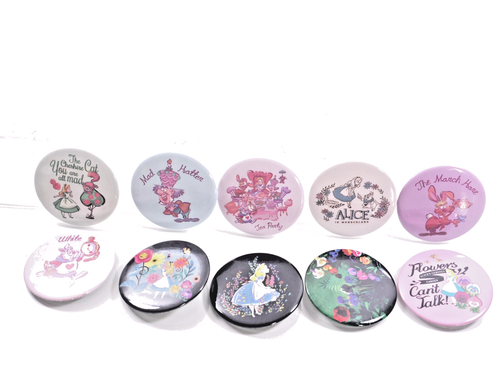 Loungefly Pin-Back Buttons Disney's Alice in Wonderland COMPLETE SET OF ...