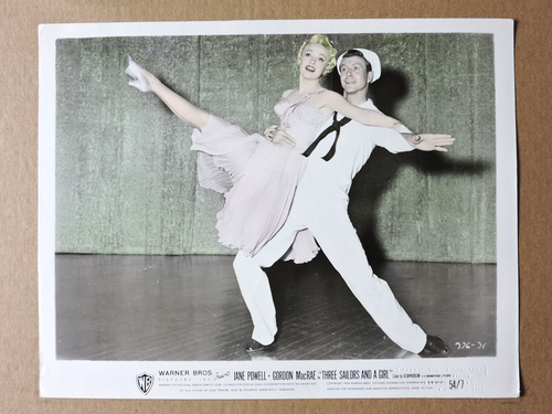 Jane Powell & Gene Nelson dancing original leggy coloured portrait ...