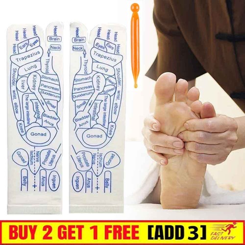 Acupressure Reflexology Socks Foot Acupoint Socks With Massage Stick AL ...