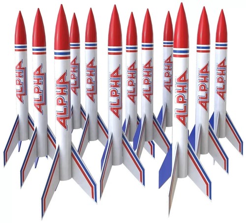 Alpha Rocket Bulk Pack with 12 Intermediate-Level Model Rocket Kits ...