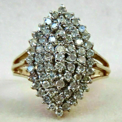 Trauring 2Kt Diamant Cluster Ring Ehering Verlobungsring Gelbgold ...
