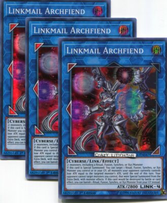 3 X YU-GI-OH LINKMAIL ARCHFIEND 1ST ED SUPER RARE MINT RIRA-EN047 | eBay
