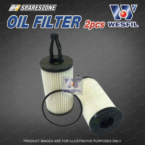 2 Wesfil Oil Filters for Mercedes Benz GLE400 43 GLE500e ML350 W166 ...