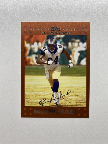 2007 Topps Copper St. Louis Rams Football Card 205 Randy McMichael ...