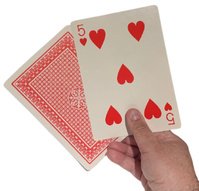 JUMBO TWO CARD MONTE 2 Magic Trick Con Game 5" x 7" Stage Set Beginner ...