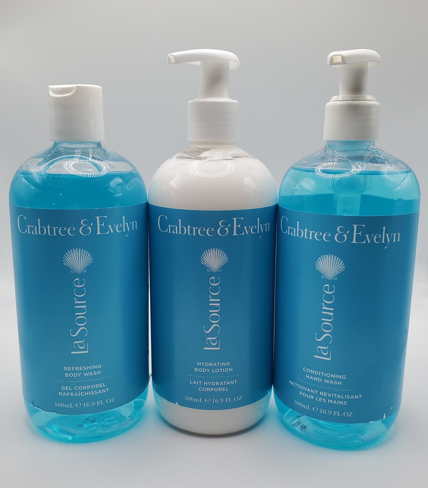 Crabtree & Evelyn La Source Body Wash Body Lotion & Hand Wash Set 16.9 ...