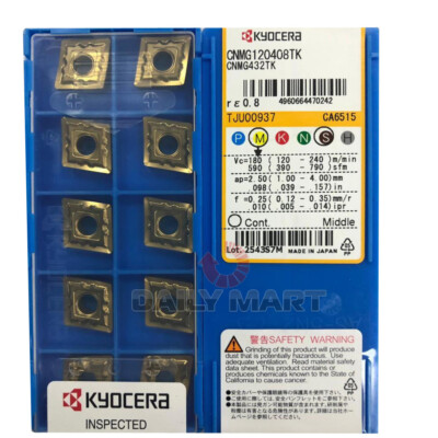10pcs/New In Box KYOCERA CNMG120408TK CA6525 CNC Blade | eBay
