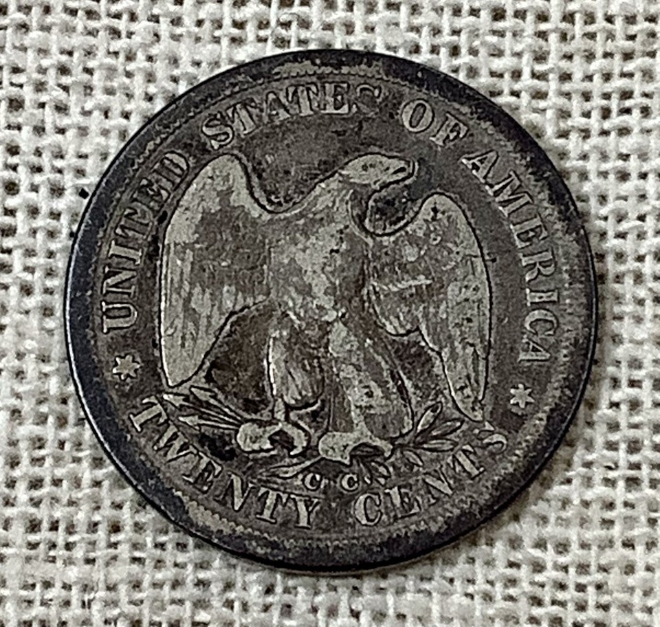 1875 CC Seated Liberty Twenty Cent Piece US Silver Coin | eBay