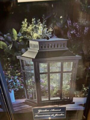 MOONRAYS GARDEN ACCENT LUMINAIRE DE JARDIN 91179 mission metal lantern ...