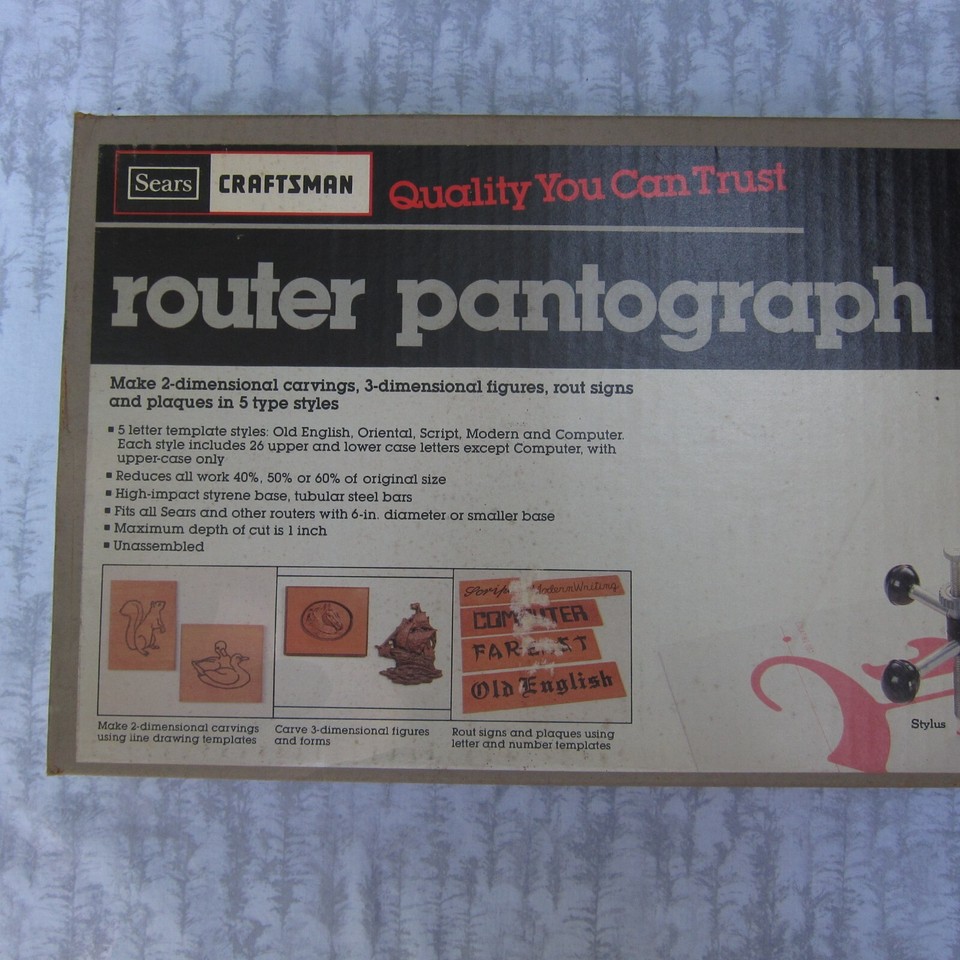 Sears Craftsman Router Pantograph 925187 New Old Stock Vintage | eBay