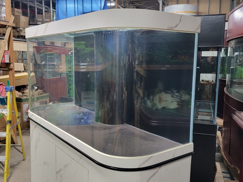 Reef Ready 170 Gallon Glass Bayview Panoramic Aquarium Fish Tank Set ...