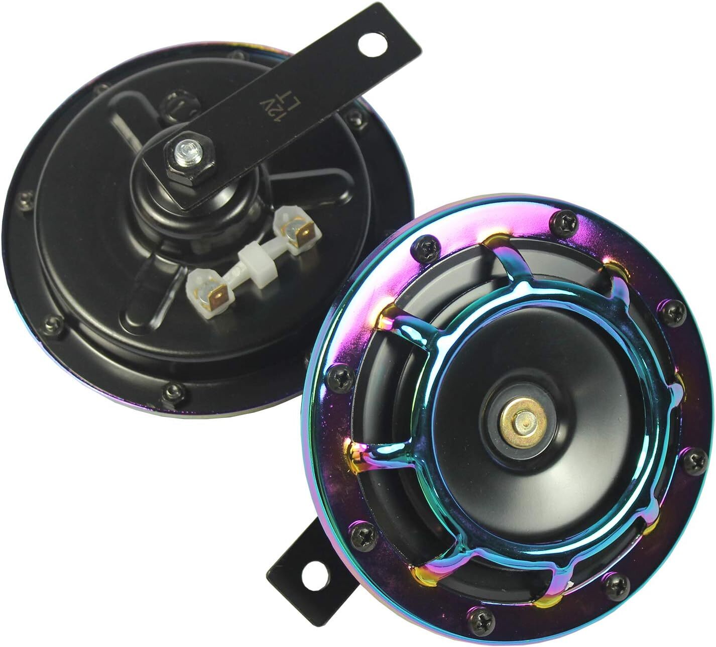 12V Neo Electric Compact Car Horn Super Loud Blast Tone Grill Mount ...