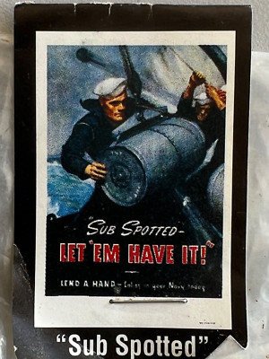 “Sub Spotted - Let ‘Em Have It!” 1943 Vintage Style World War 2 Poster ...