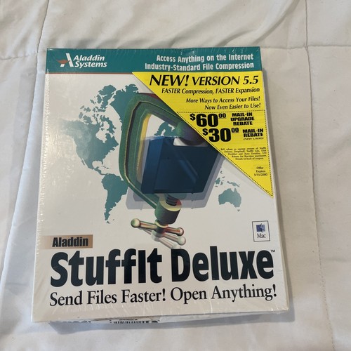 StuffIt Deluxe 5.5 Mac Aladdin Systems New Sealed Boxed Software ...