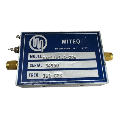 BAM1A-1.1-20p Miteq RF Amplifier 1000-1200Mhz 1.1Ghz Gain: 10db | eBay ...