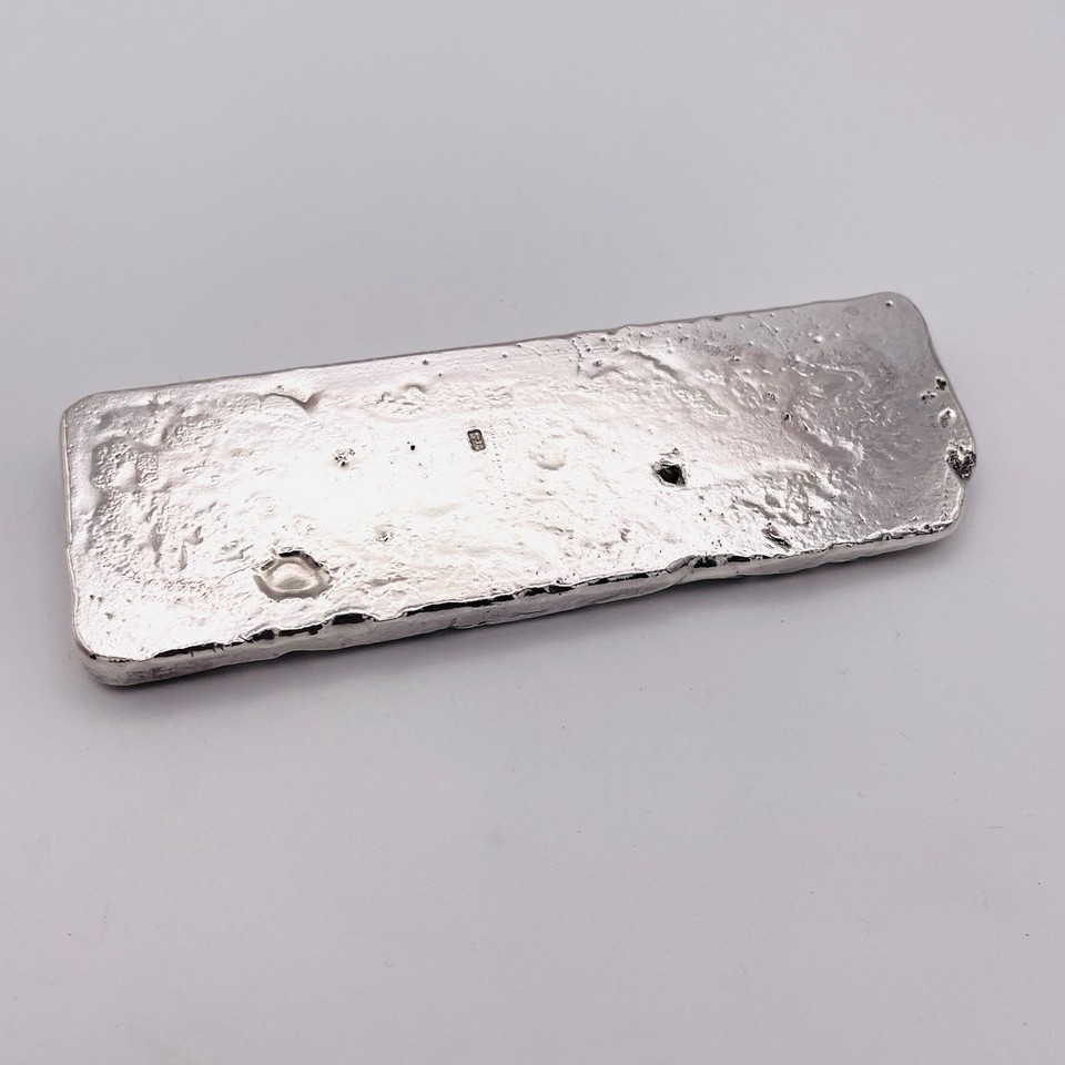 925 Sterling Silver Ingot Hand Poured 252g Stacking Bullion & Jewellers ...