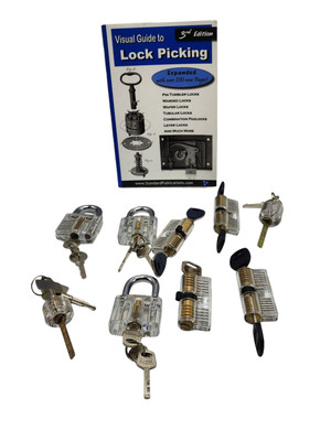 LOT Visual Guide to Lock Picking Book with Transparent Locks and Keys Set | eBay