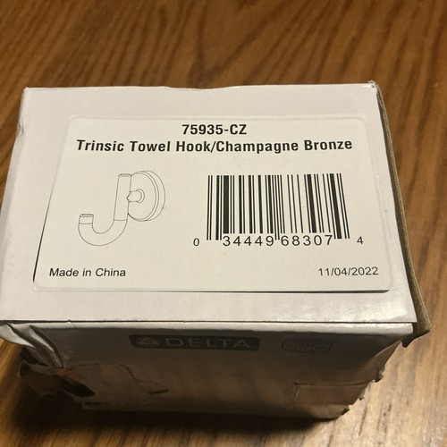 Delta 75935-CZ Trinsic Wall Mounted Towel Hook Champagne Bronze | eBay