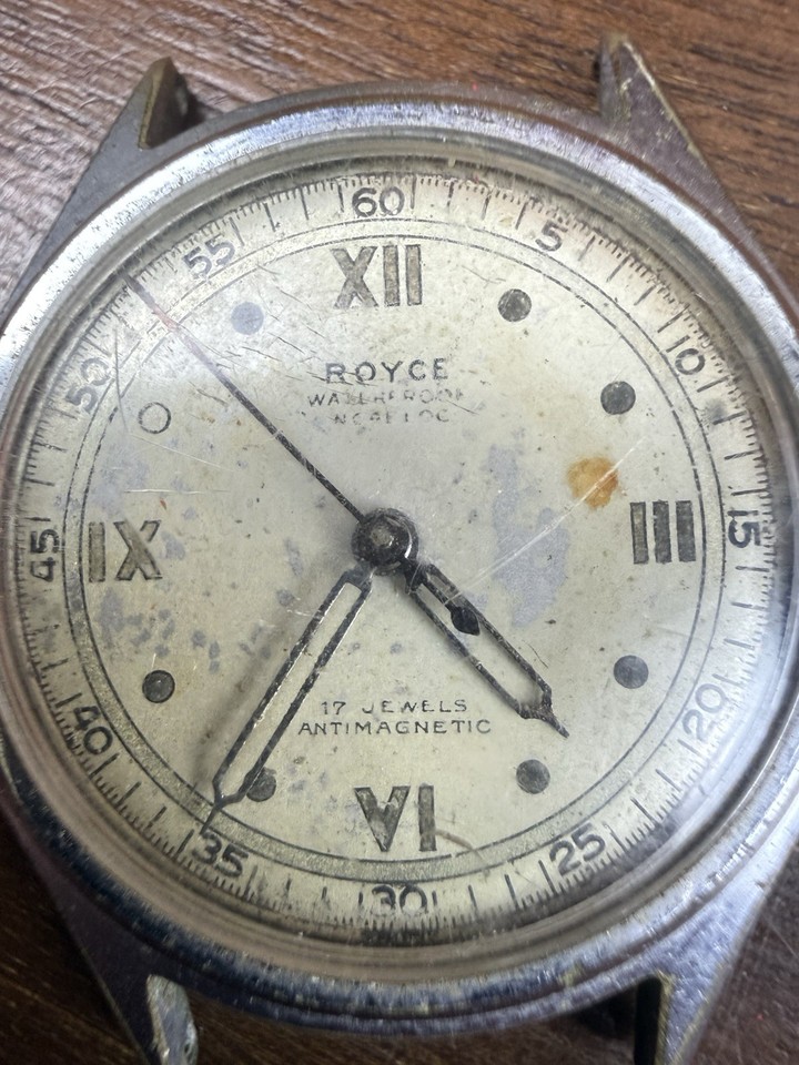 VINTAGE ROYCE Swiss MENS WRISTWATCH 17 jewels As Is Condition Parts | eBay