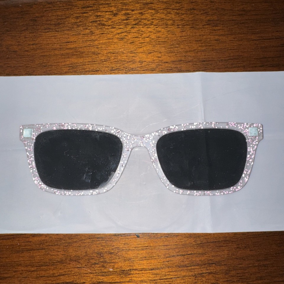 Pair Eyewear Toppers / Larkin / Pink Sparkle Sunglasses / Magnetic | eBay