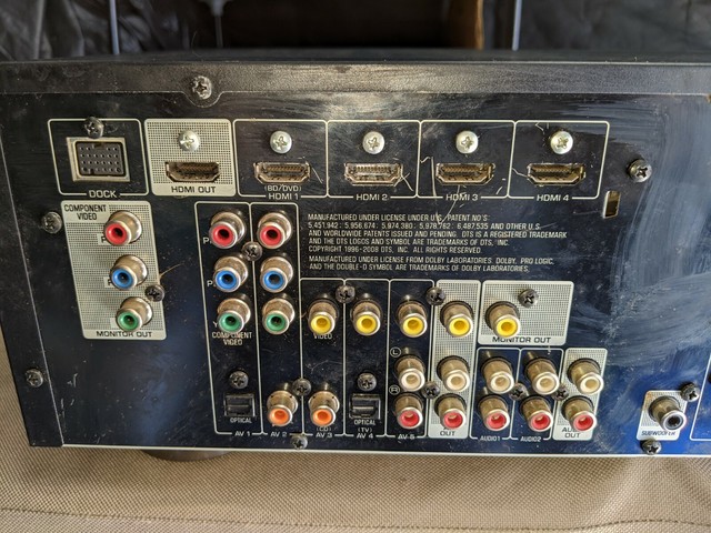 Yamaha RX-V367 5.1 Channel 60Hz 1080p HDMI AV Receiver - Black for sale ...