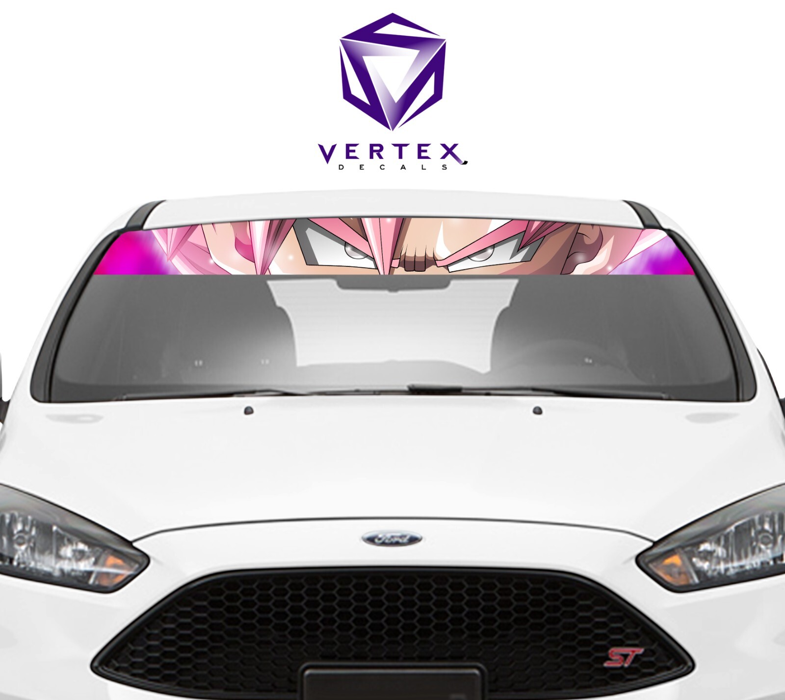 Goku Black DBZ Anime Sunstrip Windshield Wrap Banner Decal Vinyl ...