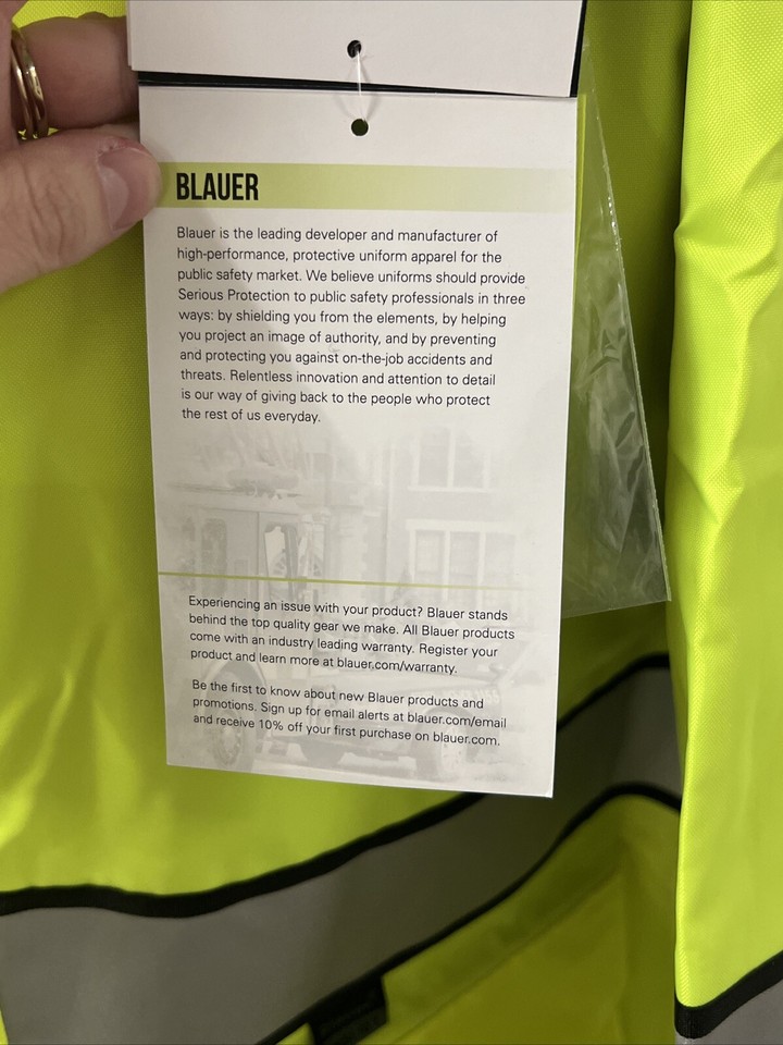 BLAUER SMALL REG ALL SEASON REFLECTIVE JACKET B.DRY WATERPROOF HI-VIS ...