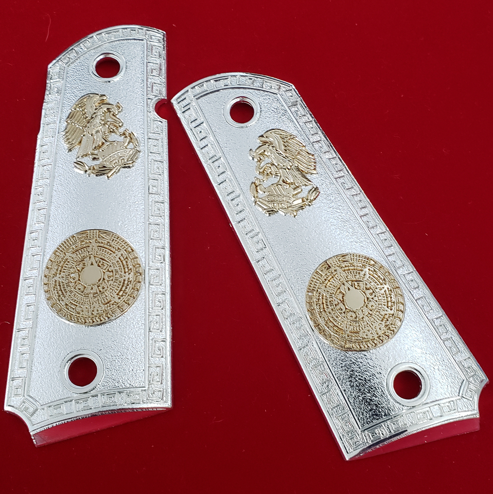 1911 GRIPS for Colt SPRINGFIELD & Clones Nickel Plated & Nickel 1911 ...