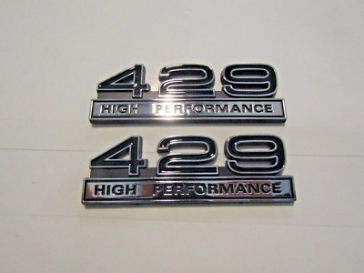 429 HIGH PERFORMANCE EMBLEMS 4" SET OF 2 FITS FORD MUSTANG TORINO CJ ...