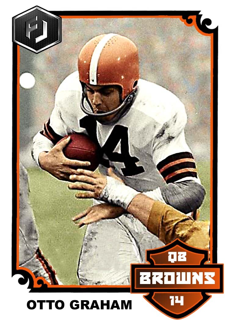 Otto Graham Browns Framed Facsimile Autographed Otto Graham 35x39